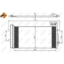 NRF Kondensator, Klimaanlage EASY FIT 350029 f&uuml;r Audi