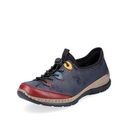 Rieker Damen Slipper, Blau, Gr. 39, Sneakers & Schn&uuml;rer, Material: Lederimitat