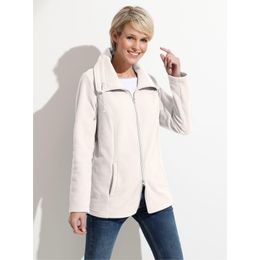Heine Damen Fleecejacke, Natur, Gr. 46, &Uuml;bergangsjacken, Material: Polyester