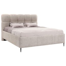 Boxxx Polsterbett, Beige, Metall, Buche, 180x200 cm, Bettkasten, gepolstertes Kopfteil, Stoffauswahl, in verschiedenen Gr&ouml;&szlig;en erh&auml;ltlich,alternative erh&auml;ltlich, Schlafzimmer, Betten, Polsterbetten