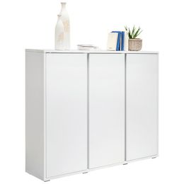 Xora Schuhschrank, Wei&szlig;, Holzwerkstoff, 18 F&auml;cher, 145x120x34 cm, Typenauswahl, Garderobe, Schuhaufbewahrung, Schuhschr&auml;nke