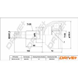 DR!VE+ Gelenksatz, Antriebswelle dp2110101578 f&uuml;r NISSAN
