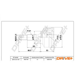 DR!VE+ Gelenksatz, Antriebswelle dp2110101145 f&uuml;r Citro&euml;n