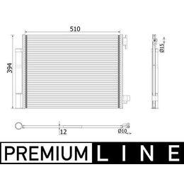 Mahle Kondensator, Klimaanlage ac73000p f&uuml;r Mercedes SMART DACIA RENAULT