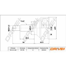 DR!VE+ Gelenksatz, Antriebswelle dp2110101406