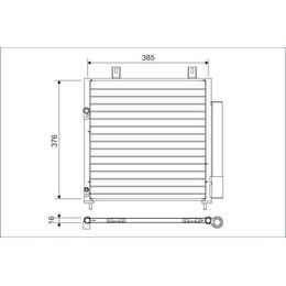 Valeo Kondensator, Klimaanlage 822600 f&uuml;r MITSUBISHI
