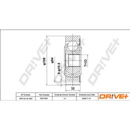 DR!VE+ Gelenksatz, Antriebswelle dp2110101653 f&uuml;r VW VAG