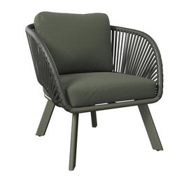 Ambia Garden Loungesessel, Gr&uuml;n, Metall, Textil, F&uuml;llung: Schaumstoff, Rundrohr, 83x77x82 cm, Loungem&ouml;bel, Loungesessel