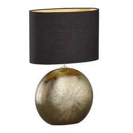 Fischer und Honsel Fischer & Honsel Tischleuchte Foro, Schwarz, Gold, Kunststoff, 17x53x34 cm, Lampen & Leuchten, Innenbeleuchtung, Tischlampen, Tischlampen