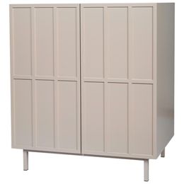 Livetastic Sideboard Velin, Beige, Kaschmir, Metall, Holzwerkstoff, 2 F&auml;cher, 80x89x40 cm, Wohnzimmer, Kommoden & Sideboards, Sideboards