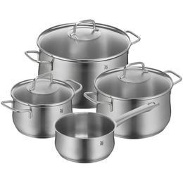 WMF Kochtopfset Brillant, Edelstahl, Metall, 4-teilig, 16 cm,20 cm, 2 L,3,7 L,6,5 L,1,5 L, Kochen, T&ouml;pfe, Topfsets