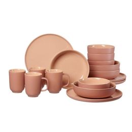 Ritzenhoff Breker Kombiservice Jasper, Terracotta, Keramik, 16-teilig, 385 ml, 39x34x41 cm, Essen & Trinken, Geschirr, Geschirr-Sets, Kombiservice