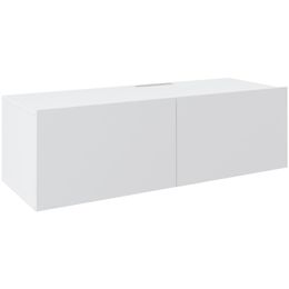 Hom&acute;in Hom`in Lowboard Newniq, Wei&szlig;, Holzwerkstoff, 120x36.7x45 cm, Typenauswahl, h&auml;ngend, in verschiedenen Gr&ouml;&szlig;en erh&auml;ltlich, Wohnzimmer, Wohnw&auml;nde, Lowboards, Lowboards h&auml;ngend