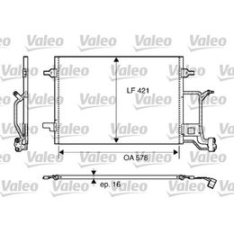 Valeo Kondensator, Klimaanlage 817840 f&uuml;r VW Audi