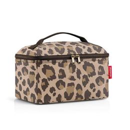 Reisenthel Kosmetiktasche Beautycase leo macchiato, Braun, Schwarz, Kunststoff, Textil, 27x18x17 cm, Freizeit, Wellness, K&ouml;rperpflege, Kosmetik