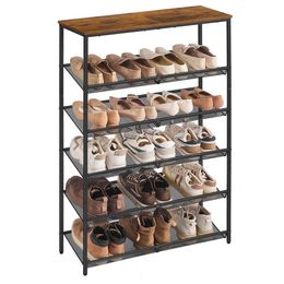 Boxxx Schuhregal, Braun, Schwarz, Metall, Kunststoff, 75x114x28 cm, stehend, Garderobe, Schuhaufbewahrung, Schuhregale