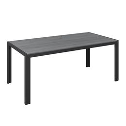 Ambia Garden Gartentisch, Grau, Dunkelgrau, Metall, Kunststoff, rechteckig, eckig, 180x92x74 cm, Gartenm&ouml;bel, Gartentische, Gartentische