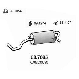 Asso Endschalld&auml;mpfer 587065 f&uuml;r VW