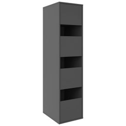 Xora W&auml;scheschrank, Anthrazit, Holzwerkstoff, 3 F&auml;cher, 50x210x67.5 cm, Waschk&uuml;che, W&auml;scheschrank