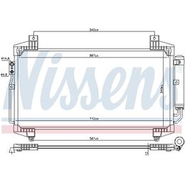 NISSENS Kondensator, Klimaanlage 940936 f&uuml;r MITSUBISHI