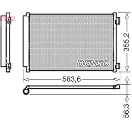 DENSO Kondensator, Klimaanlage dcn09146 f&uuml;r Fiat