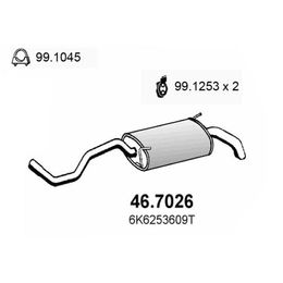 Asso Endschalld&auml;mpfer 467026 f&uuml;r SEAT
