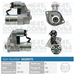 MEAT & DORIA MEAT & DORIA Starter 5020075 f&uuml;r Opel ISUZU Vaughall