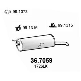 Asso Endschalld&auml;mpfer 367059 f&uuml;r TALBOT