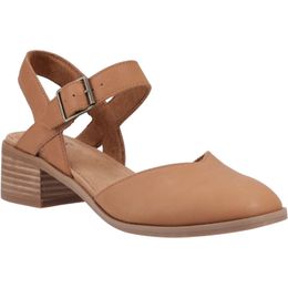 Toms Shoes TOMS Jaclyn Leder Damen Braun Zucker Runde Slingback-Schuhe