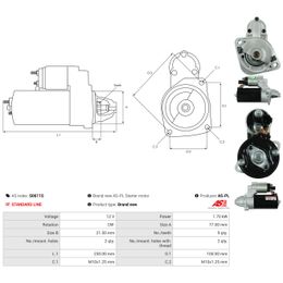 AS-PL Starter s0611s f&uuml;r HYUNDAI