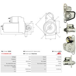 AS-PL Starter s2035 f&uuml;r RENAULT NISSAN