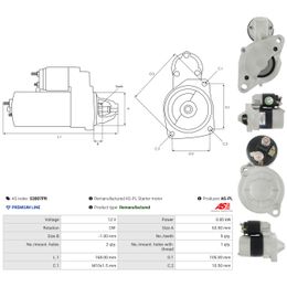 AS-PL Starter s3007pr f&uuml;r RENAULT Volvo Peugeot NISSAN