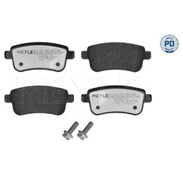 Meyle Bremsbelagsatz, Scheibenbremse 0252626317pd Hinterachse f&uuml;r NISSAN RENAULT