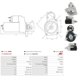 AS-PL Starter s0096 f&uuml;r Ford Volvo MAZDA PININFARINA