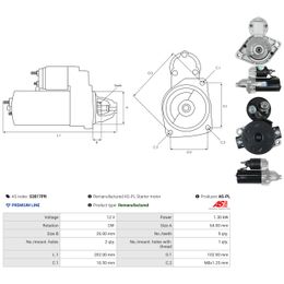 AS-PL Starter s3017pr f&uuml;r Opel Ford Fiat Peugeot