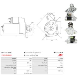 AS-PL Starter s6020 f&uuml;r TOYOTA DAIHATSU