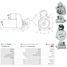 AS-PL Starter s4022pr f&uuml;r Fiat
