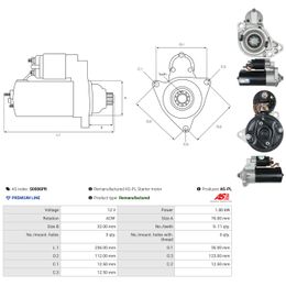 AS-PL Starter s0006pr f&uuml;r Ford Mercedes DAF VW