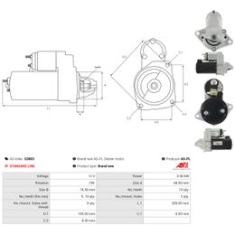AS-PL Starter s3003 f&uuml;r Opel GM CHEVROLET Fiat DAF