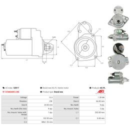 AS-PL Starter s3017 f&uuml;r Opel Ford Fiat Peugeot