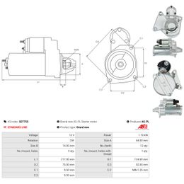 AS-PL Starter s0775s f&uuml;r Opel Peugeot TOYOTA