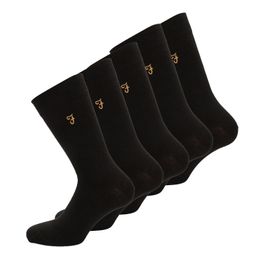 Farah - "Kinley" Kleid Socken f&uuml;r Herren (5er-Pack) (Schwarz)