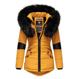 Navahoo Damen Winterjacke Nirvana &ndash; Warm, Mit Pomp&ouml;sem Kunstfellkragen & Teddyfellfutter
