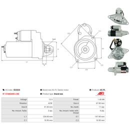AS-PL Starter s5252s f&uuml;r MAZDA MITSUBISHI