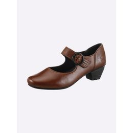 Rieker Damen Pumps mit weitenverstellbarer Schlie&szlig;e, cognac, Gr&ouml;&szlig;e 40