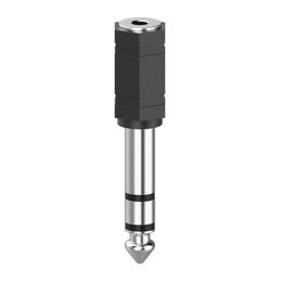 Hama Audio-Adapter Stereo 3,5 mm Klinkenkupplung mit 6,3 mm Klinkenstecker