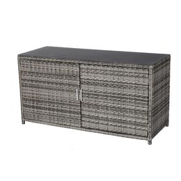 Kissenbox 'Thea' Polyethylen/Glas dunkelgrau 160 x 83 x 62 cm