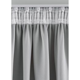 bonprix Abdunkelnde Vorh&auml;nge mit Struktur (2er Pack), grau, Gr.225x130 cm, Vorh&auml;nge zum abdunkeln im praktischem 2er Pack