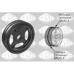SASIC Riemenscheibe, Kurbelwelle 2154027 f&uuml;r DACIA