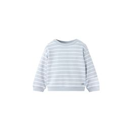 Mango Kids Sweatshirt 'KAI' Jungen Gr&ouml;&szlig;e 68 taubenblau / wei&szlig;